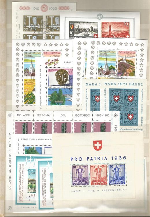 ** SAMMLUNG SCHWEIZ: BLÖCKE AB 1936 ** | Kaufen auf Ricardo