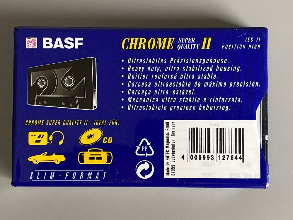 BASF Chrome II Super Quality Musikkassette 90 Min (Neu und ...