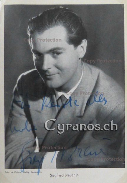 Siegfried Breuer (1930-2004) Schauspieler -Autogramm (Gebraucht) in Dietikon für CHF 7 – mit ...