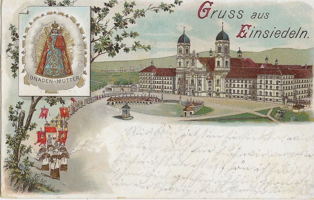 Gruss aus Einsiedeln, Litho, 1899 | Kaufen auf Ricardo