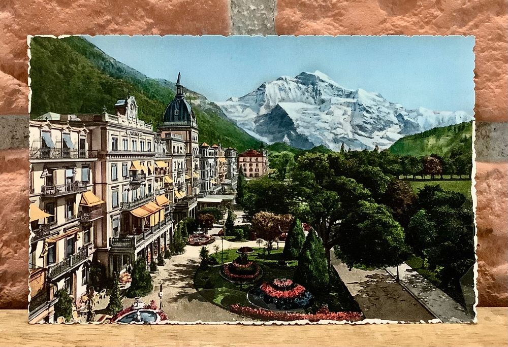 Alte AK - HOTEL VIKTORIA & HOTEL JUNGFRAU - Interlaken (Gebraucht) in Root für CHF 1 – mit ...