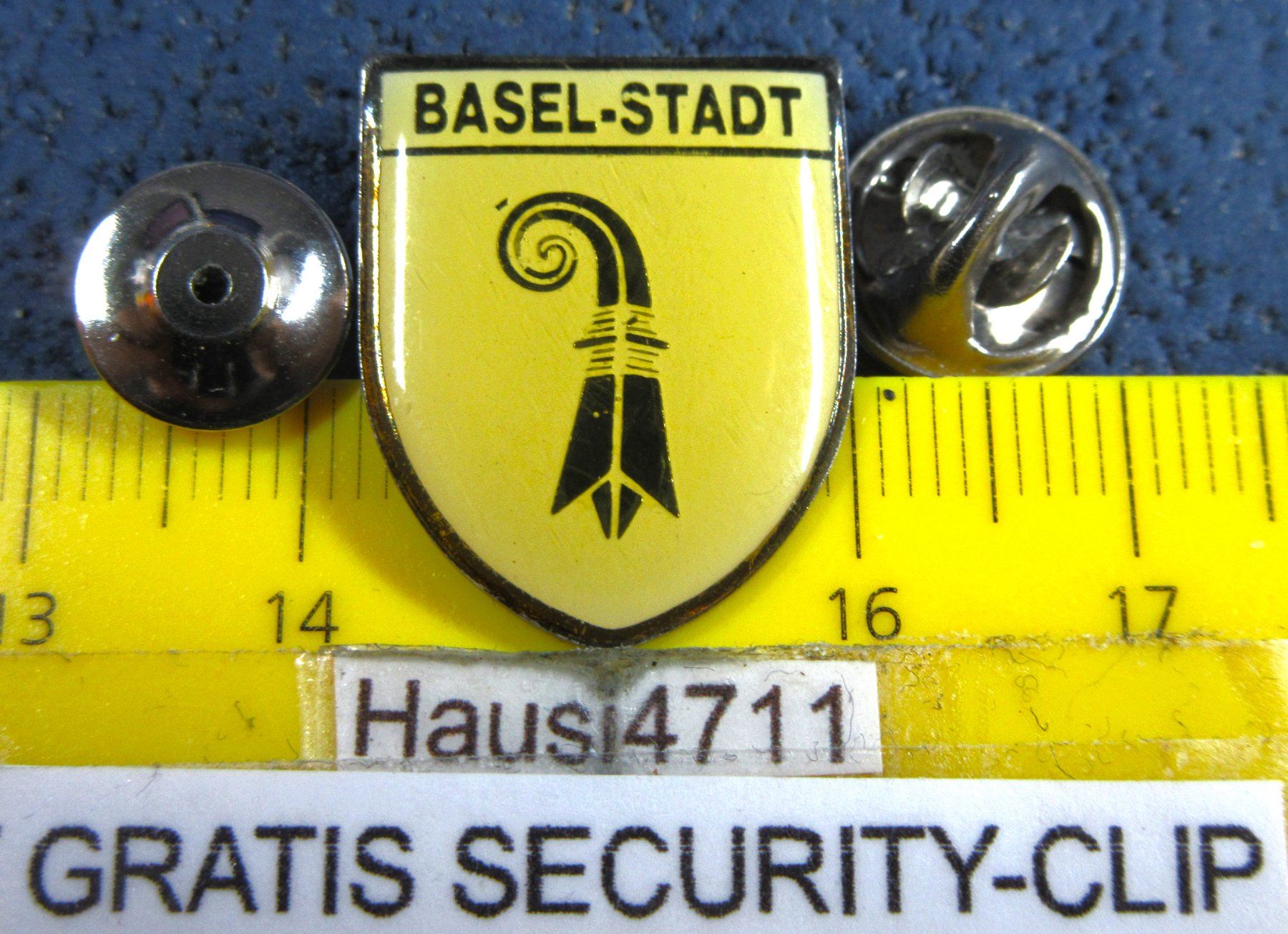 BASEL PIN KANTONS-WAPPEN ALT BASELSTADT OLDI DESIGN GLASIERT (Gebraucht ...