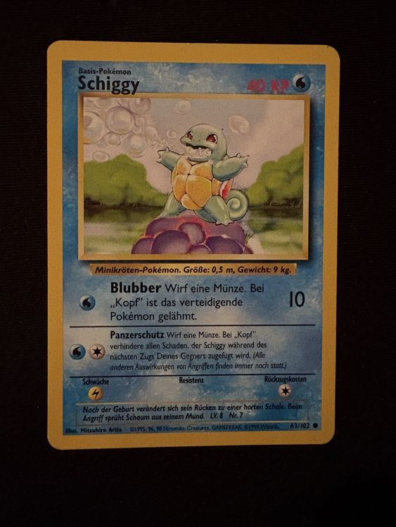 Schiggy Pokemon Karte Nr. 6/102 DE (Gebraucht) in Uetliburg SG für CHF 2 – mit Lieferung auf ...