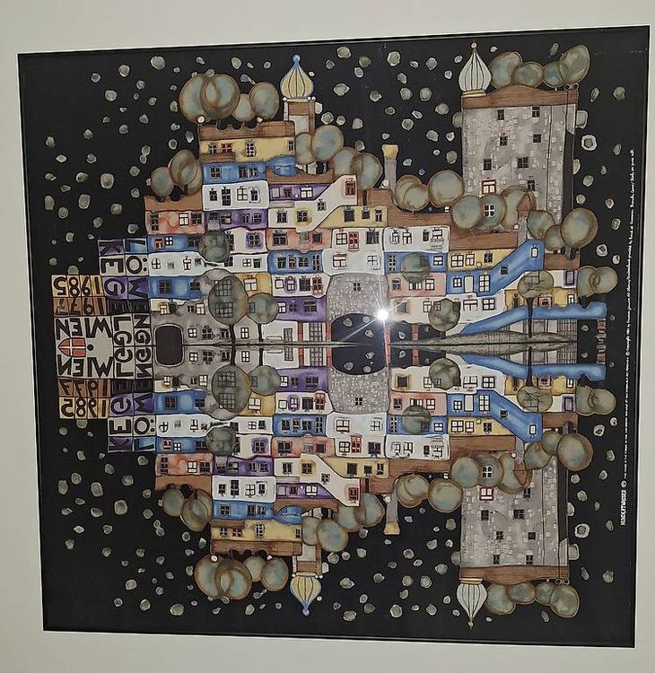 Hundertwasser Bild, gerahmt, limitiert. (Gebraucht) in Wädenswil für CHF 150 – nur Abholung auf ...