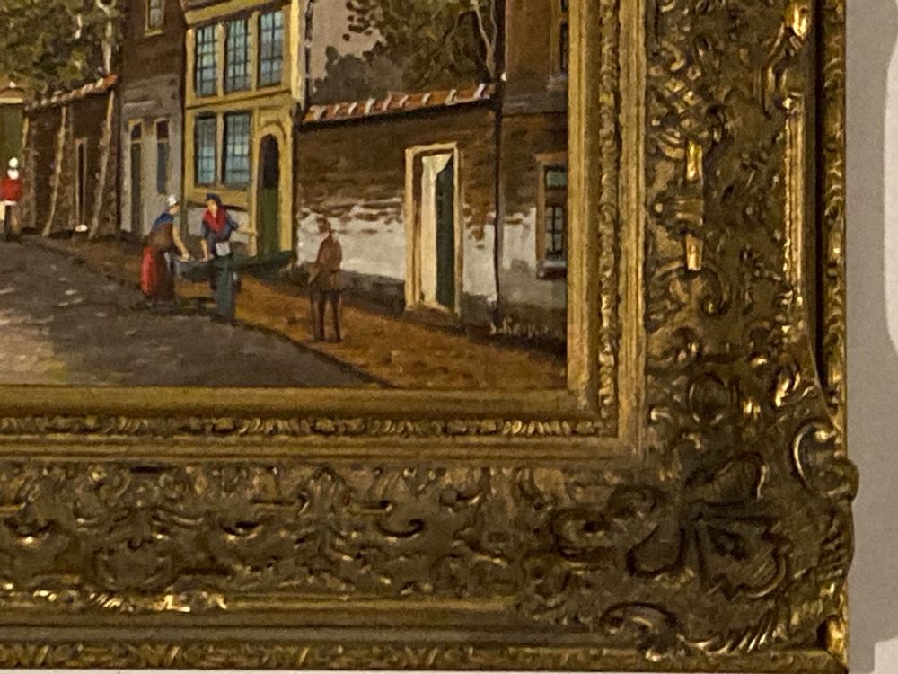 Jan van Riemsdijk Landschaftsgemälde signiert Gasse, Stadt | Kaufen auf ...