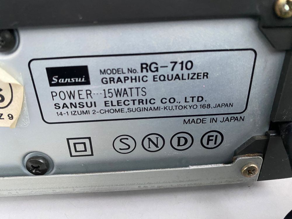 SANSUI RG-710 EQUALIZER (Gebraucht) in Gebenstorf für CHF 70 – mit ...
