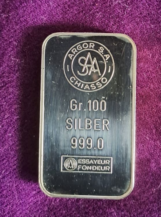 Silberbarren 100g, Argor SA | Kaufen auf Ricardo