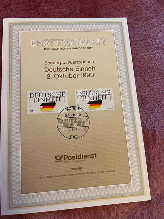 Rarität Sondermarke Deutsche Einheit 1990 | Kaufen auf Ricardo