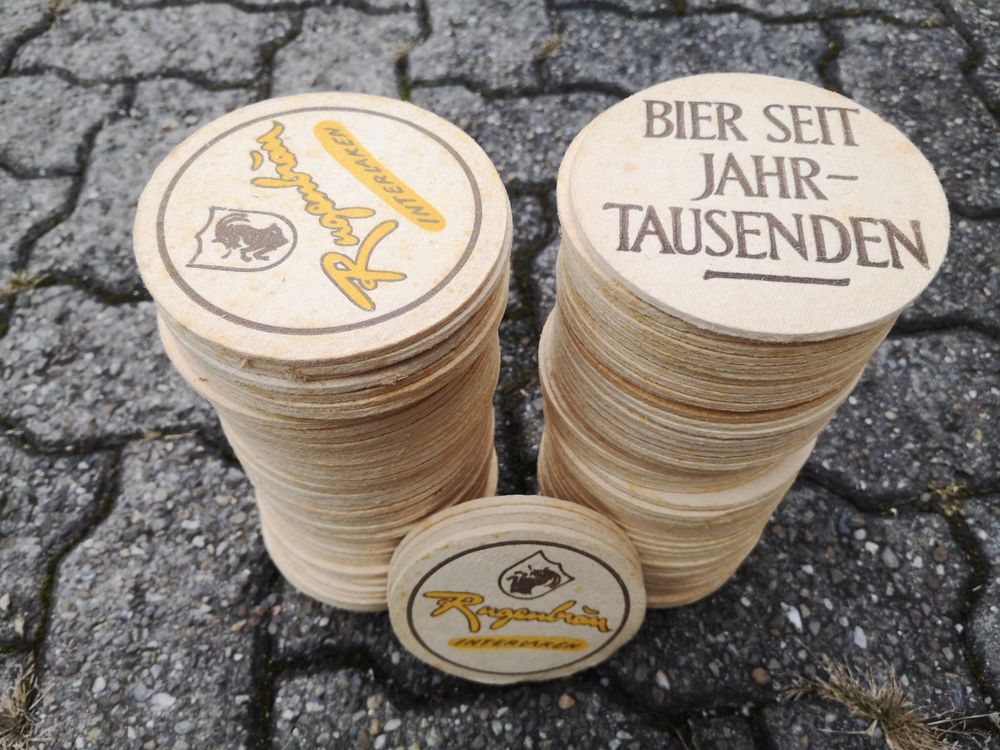 Bierdeckel Schweiz: Rugenbräu, Interlaken (Gebraucht) in Spiez für CHF 10 – mit Lieferung auf ...
