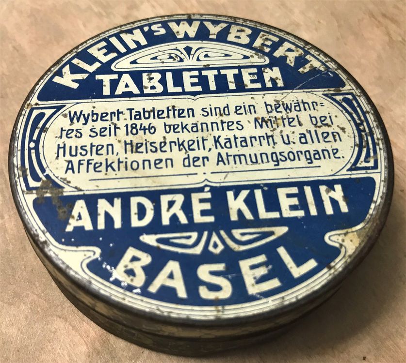 KLEIN'S WYBERT Tabletten- André Klein Basel - alte Blechdose | Kaufen ...
