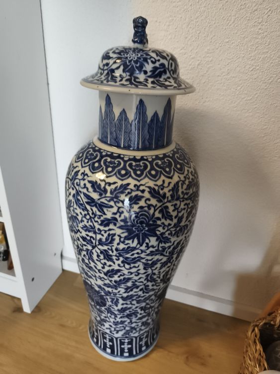 Schöne Vase mit Deckel, 2 kleine Risse am Hals (Foto)ca.60J (Gebraucht ...