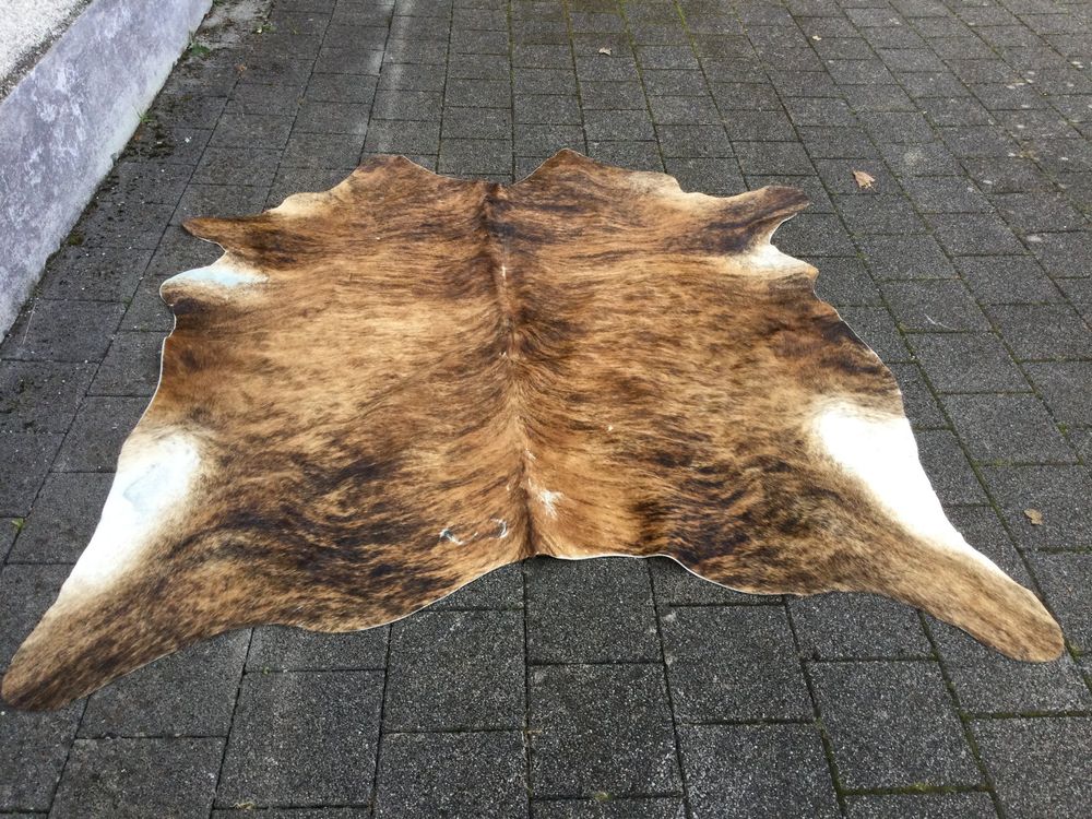 Gebrauchtes echtes Kuhfell Kuh-Fell Teppich, Naturprodukt (Gebraucht ...