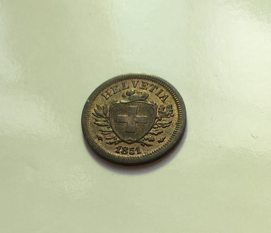 1851 1 Rappen -unz (Gebraucht) in Kirchberg SG für CHF 48.5 – mit Lieferung auf Ricardo kaufen
