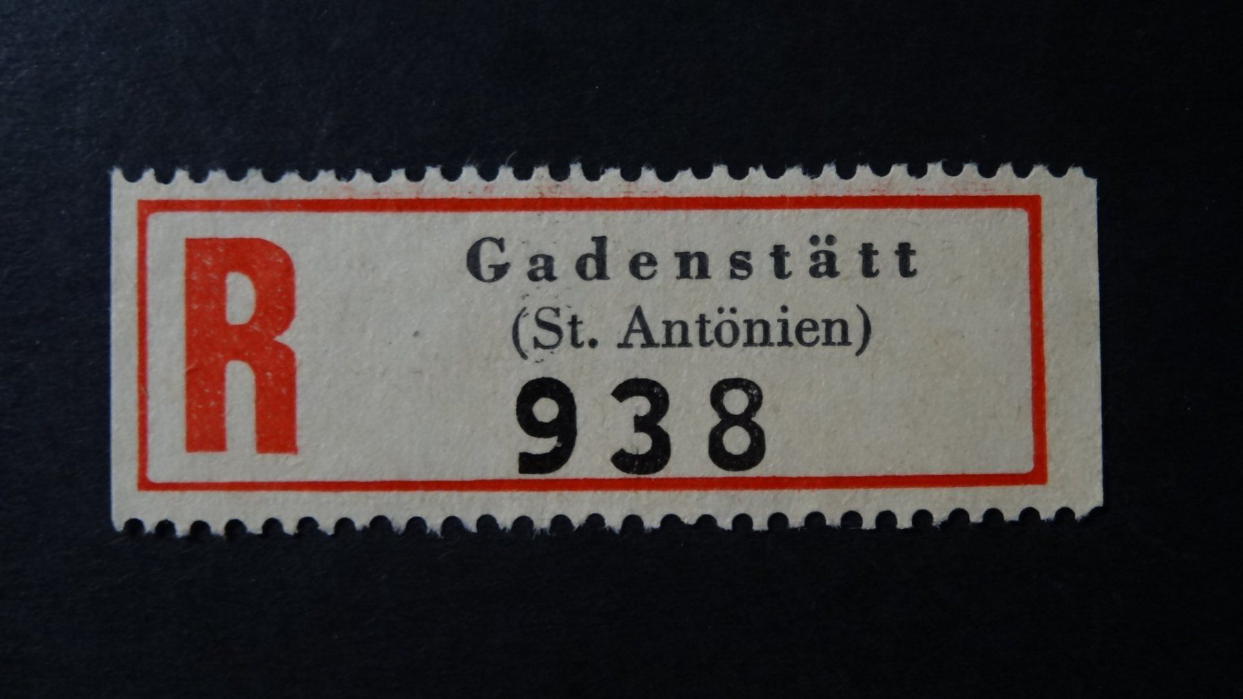 GADENSTÄTT (St. Antönien) Graubünden R-Zettel 938 169 (Gebraucht) in ...