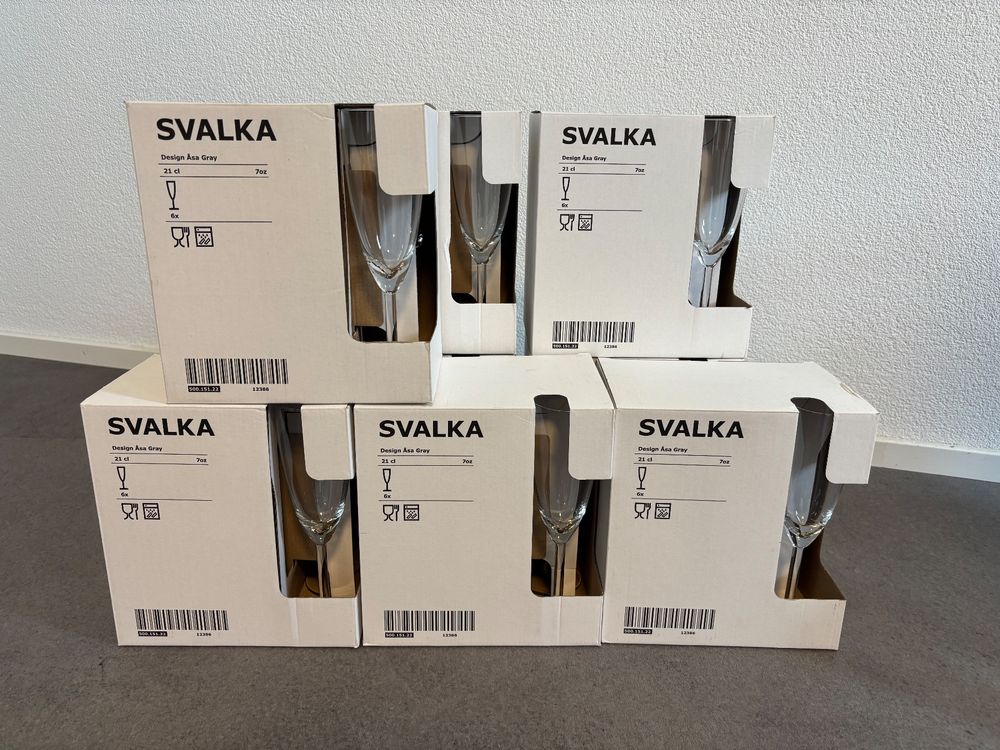 SVALKA Sektglas, Klarglas, 21 cl, Ikea (Gebraucht) in Lampenberg für CHF 35 – nur Abholung auf ...
