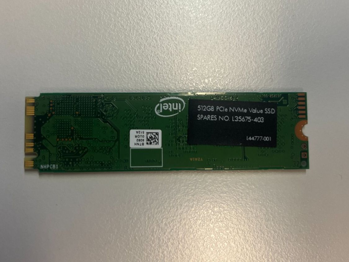 Intel M.2 SSD / 512 GB - NVMe (Gebraucht) in Thun für CHF 25 – mit ...