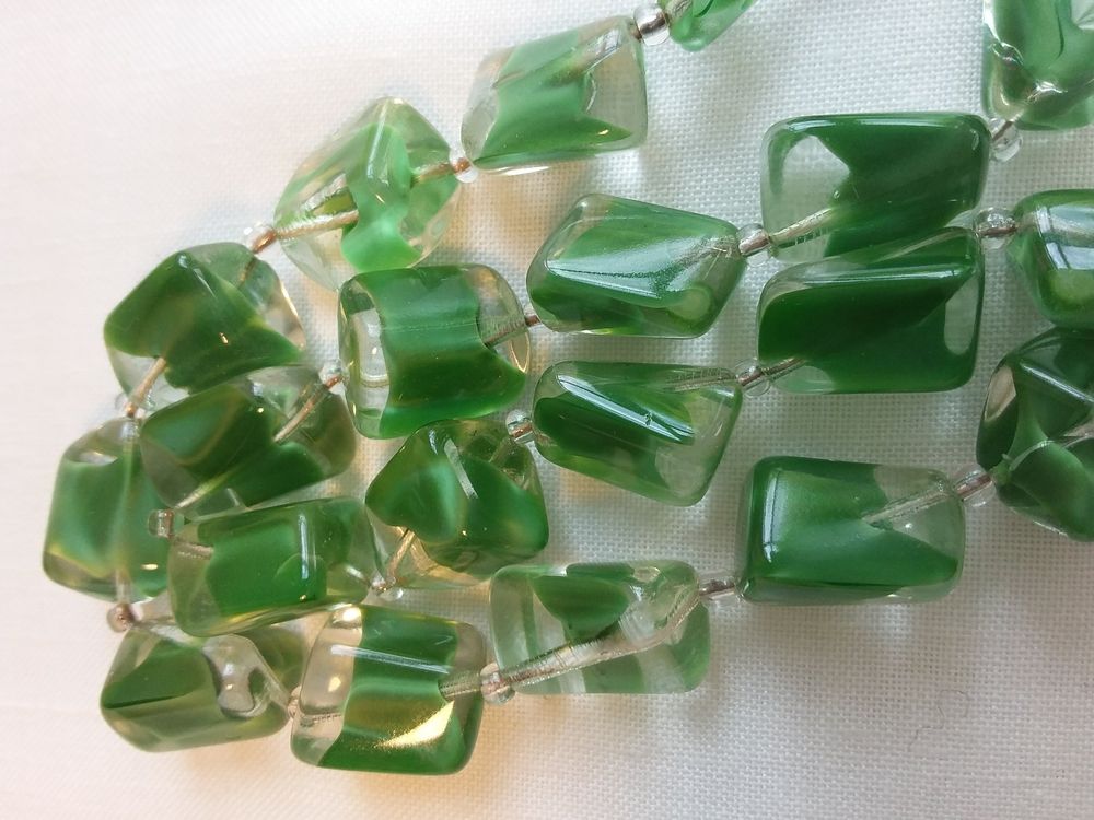 Vintage alte MURANO Glas Halskette Grün, ca 1950-60 (Gebraucht) in ...