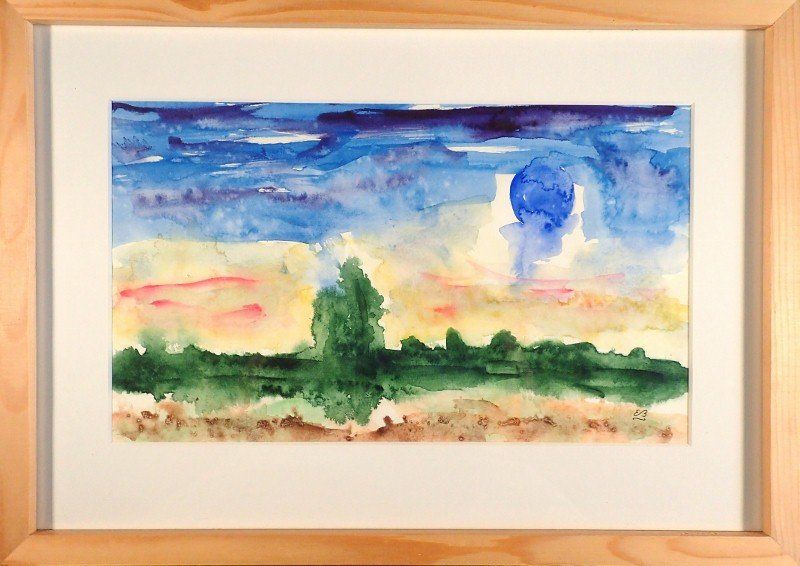 Aquarell: Einsamer Baum (Neu (gemäss Beschreibung)) in Fribourg für CHF 30 – mit Lieferung auf ...