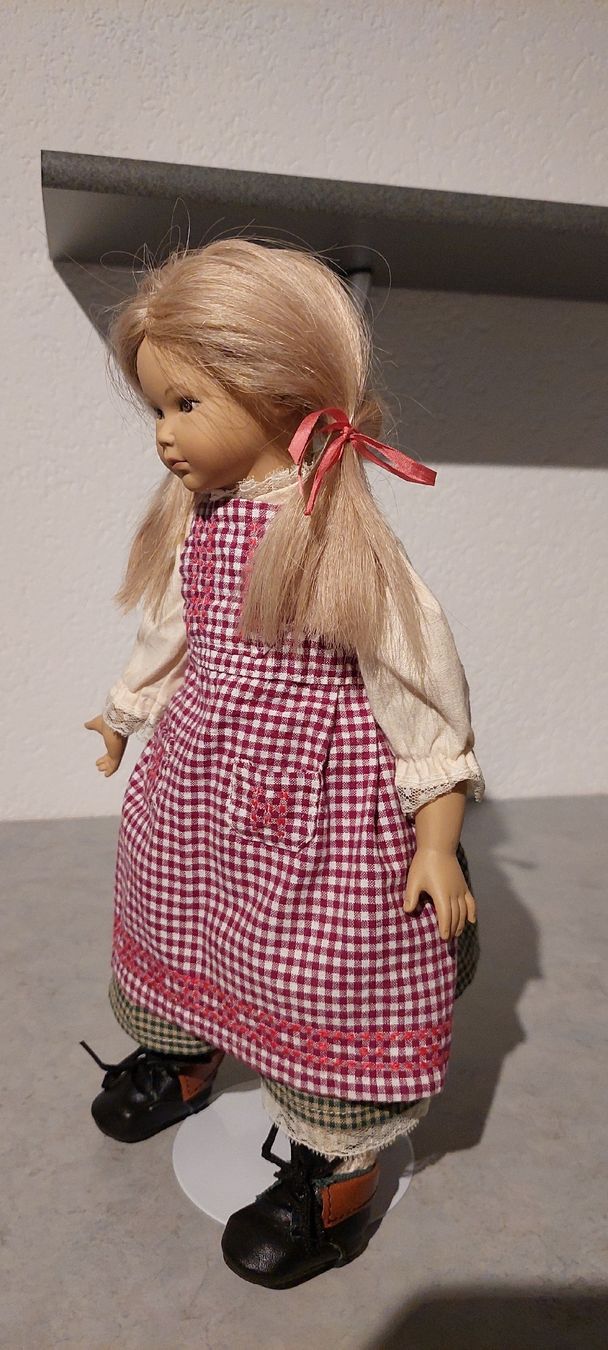 Heidi Ott Puppe mit antiker Schürze sauber schön unbespielt (Neu ...