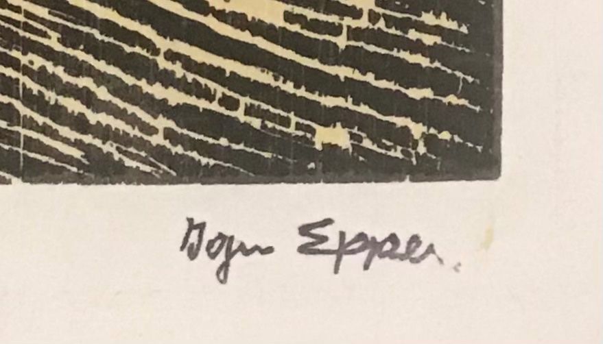 Ignaz EPPER (1982-1969) Rücken Akt Damen Holzschnitt Handnum (Gebraucht ...