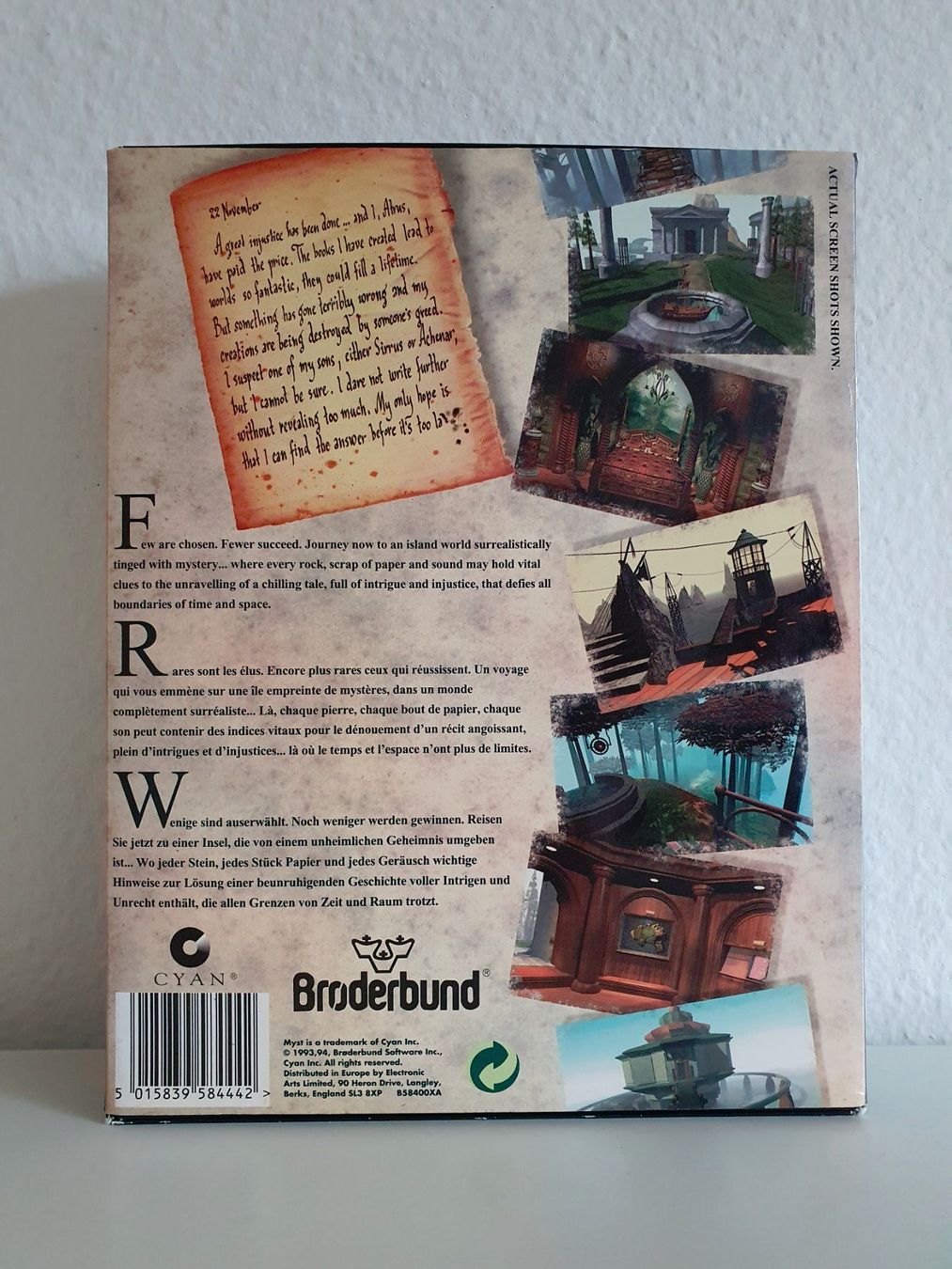 PC Game Myst (1993) Big Box Deutsch (Gebraucht) in Greifensee für CHF ...