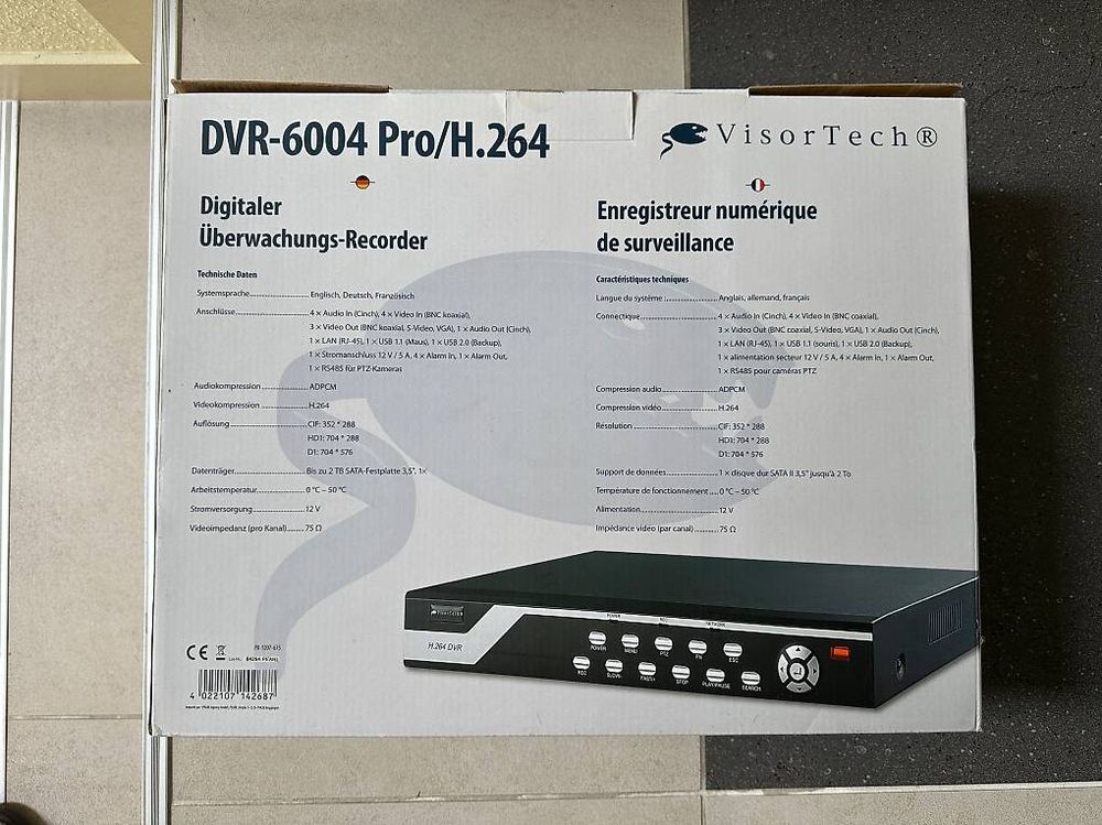 DVR-6004 Pro Überwachungsrecorder _ Fernbedienung + Netzteil (Gebraucht ...