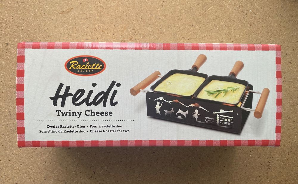 Teelicht-Raclette Twiny Cheese Heidi Schwarz matt 2 Personen (Neu und ...