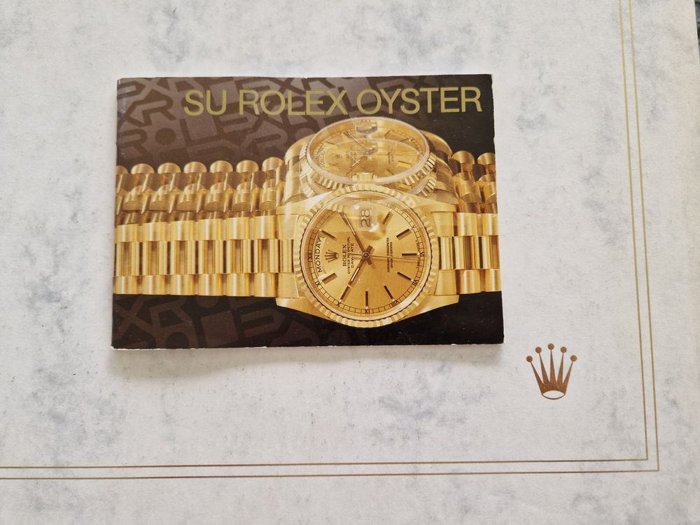 Su Rolex Oyster Booklet 1999 SP | Kaufen auf Ricardo