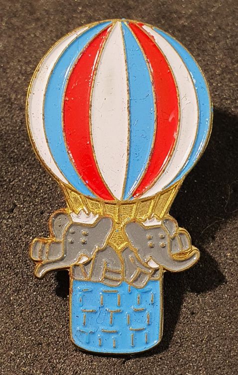 U745 - Pin Elefant Babar mit Krone & Ballon | Kaufen auf Ricardo