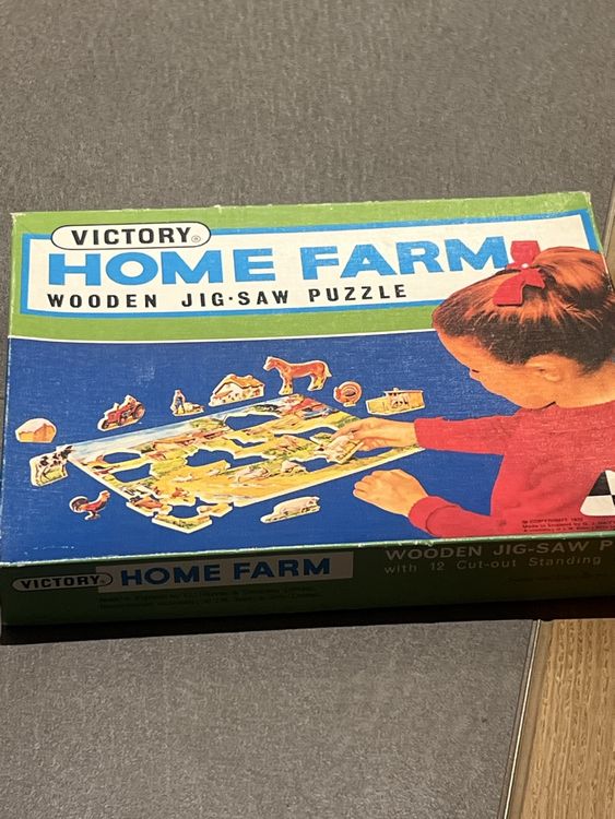 Victory „Home Farm“ – Vintage Holzpuzzle 1970 England mit 12 (Neu ...