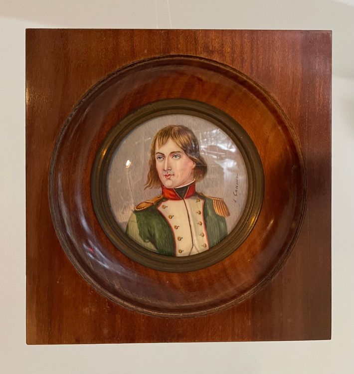 Cadre Ancien/Portrait de Napoléon Bonaparte/ signé V.Callava (Gebraucht ...
