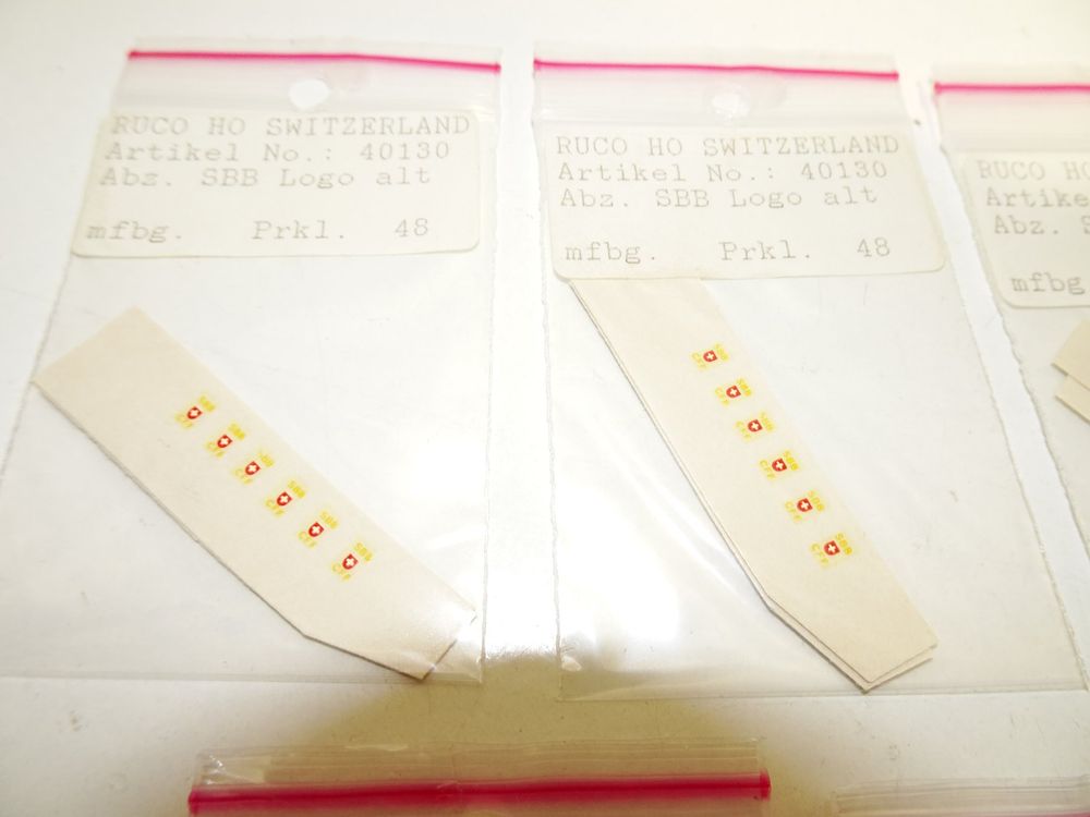 5 RUCO Bögen Schiebebilder Decals SBB CFF Wappen Nr. 40130 (Neu (gemäss ...