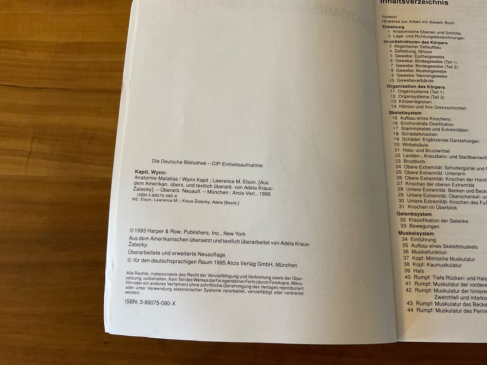 Anatomie- Malatlas, von Wynn Kapit & Lawrence M. Elson | Kaufen auf Ricardo