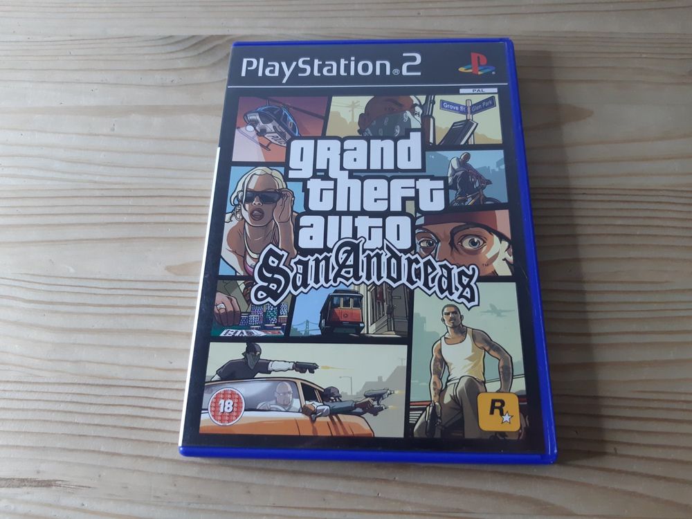 GTA Grand Theft Auto San Andreas UK PAL 18+ PS2 | Kaufen auf Ricardo