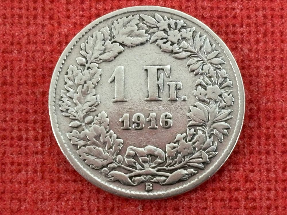 Seltene 1 Franken Silbermünze Schweiz 1916 TOP | Kaufen auf Ricardo