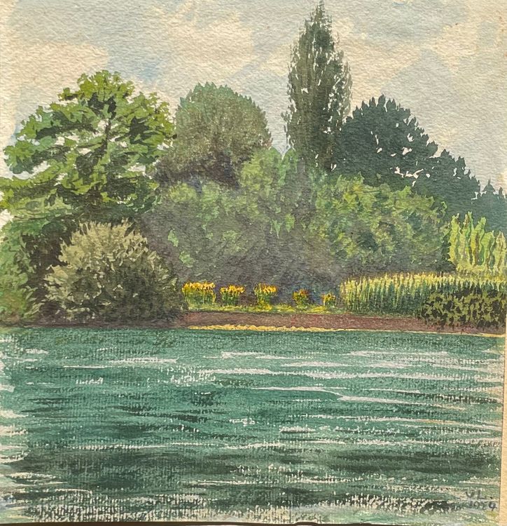 Aare bei Scherzligen aquarelle UL 1924 (Gebraucht) in Biel/Bienne für CHF 38 – mit Lieferung auf ...