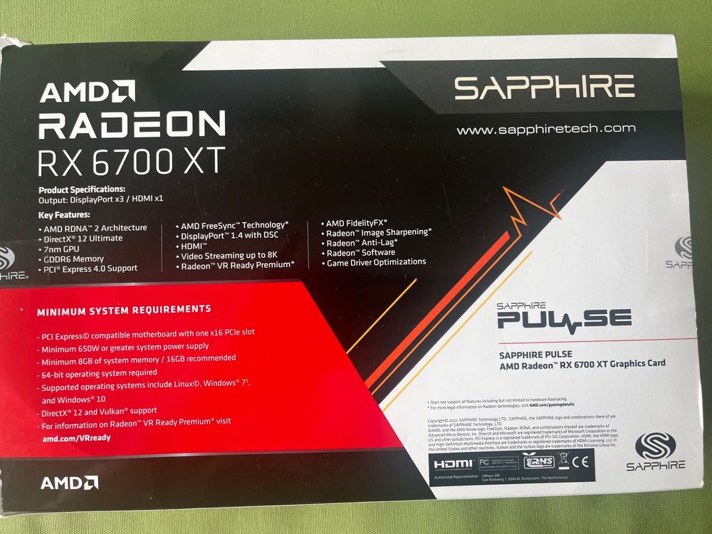 Sapphire Pulse AMD Radeon™ RX 6700 XT Graphics Card | Kaufen auf Ricardo