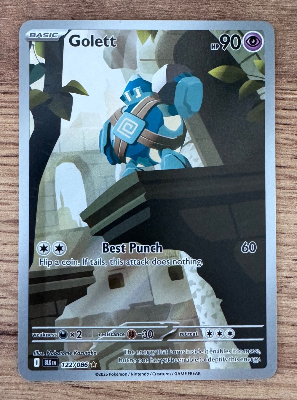 Golett ART RARE Pokemon BLK Black Bolt 122/086 (Neu (gemäss ...