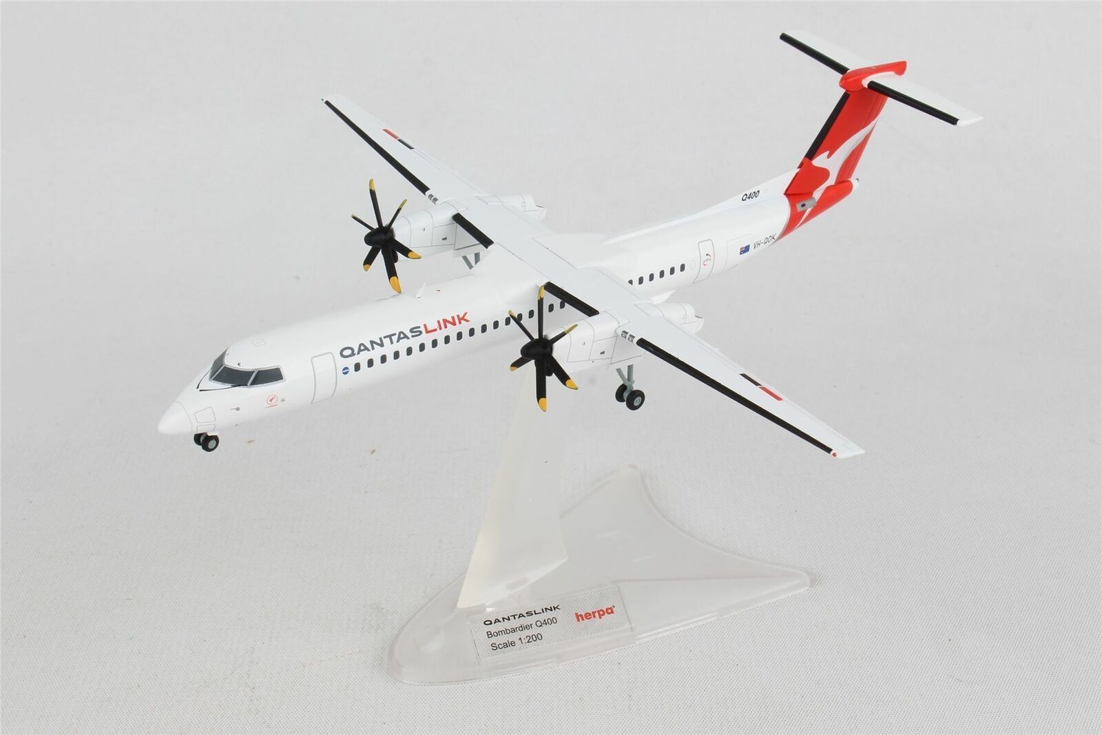 Bombardier Dash 8 Q400 Qantas 1/200 Metallmodell - Herpa (Neu (gemäss ...