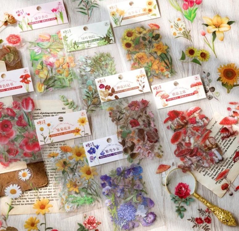 Sticker Blumen, 40 Stück, 5 Serien | Kaufen auf Ricardo