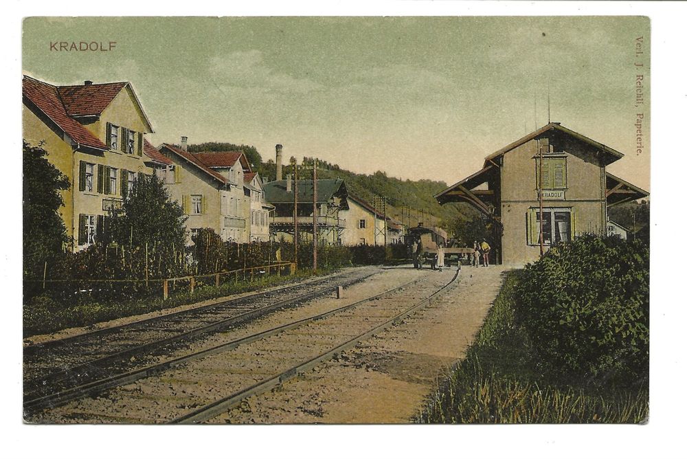 Kradolf (TG) Bezirk Weinfelden - Bahnhof - Wohnhäuser 1910 (Gebraucht ...