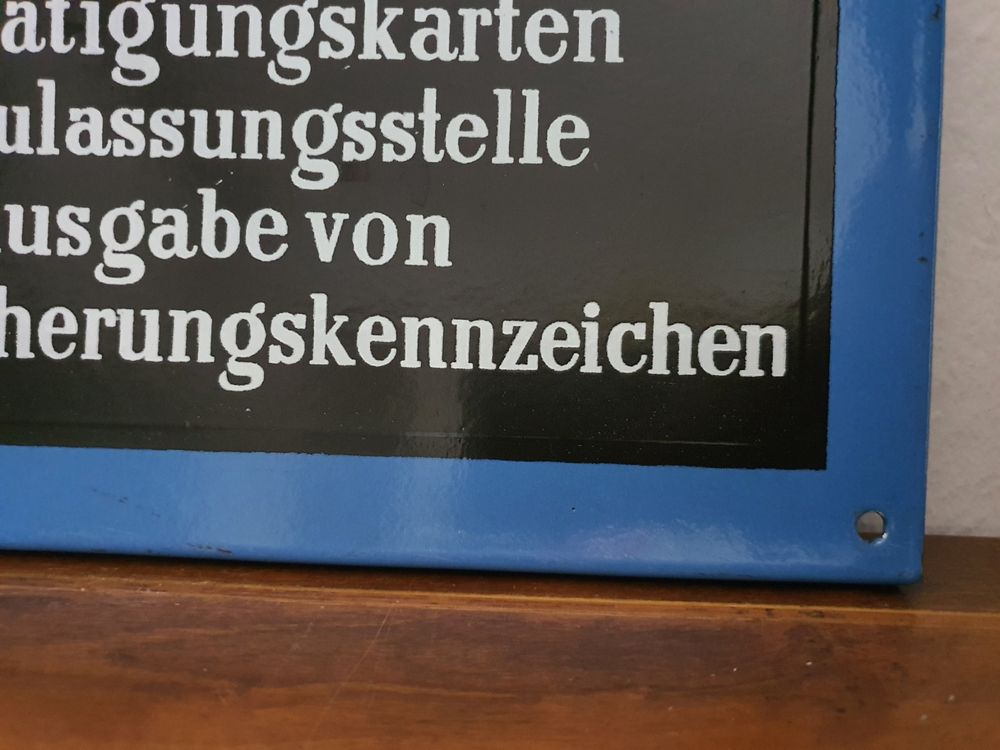 Altes Emailschild Kraftfahrzeughalter Karten Emaille Schild | Kaufen ...