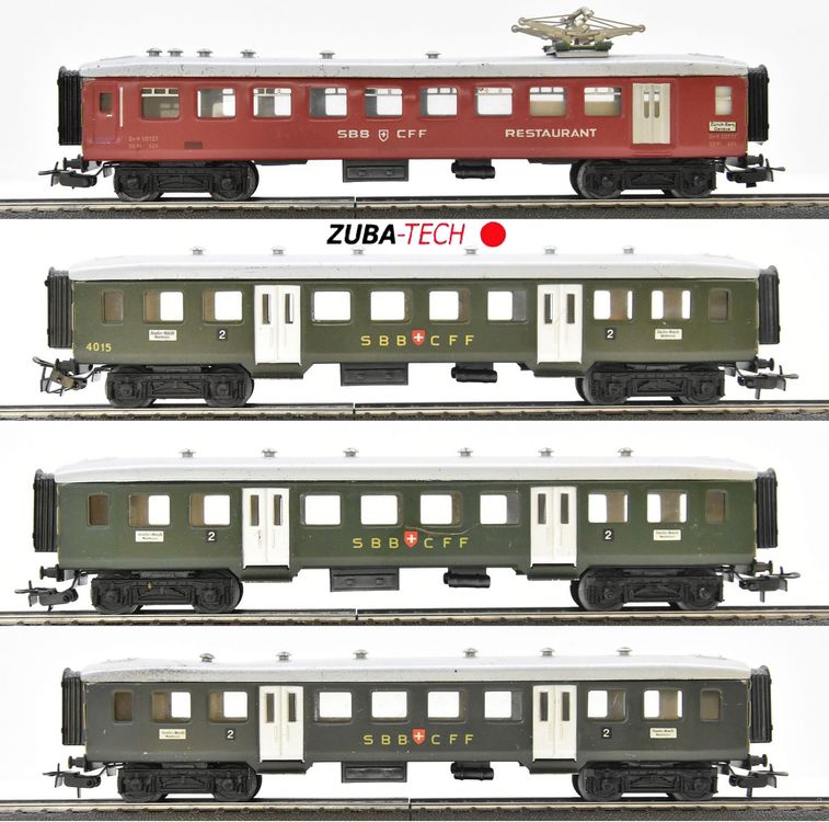 Märklin 4x Blech Leichtstahlwagen SBB H0 WS ohne OVP (Gebraucht) in St. Gallen für CHF 49 – mit ...