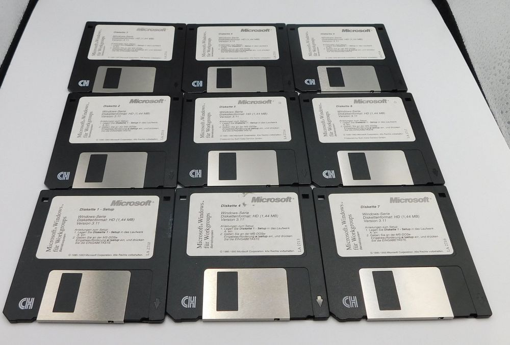 Windows 3.11 Workstation Edition 9 Floppy Disketten ab 1.- (Gebraucht ...
