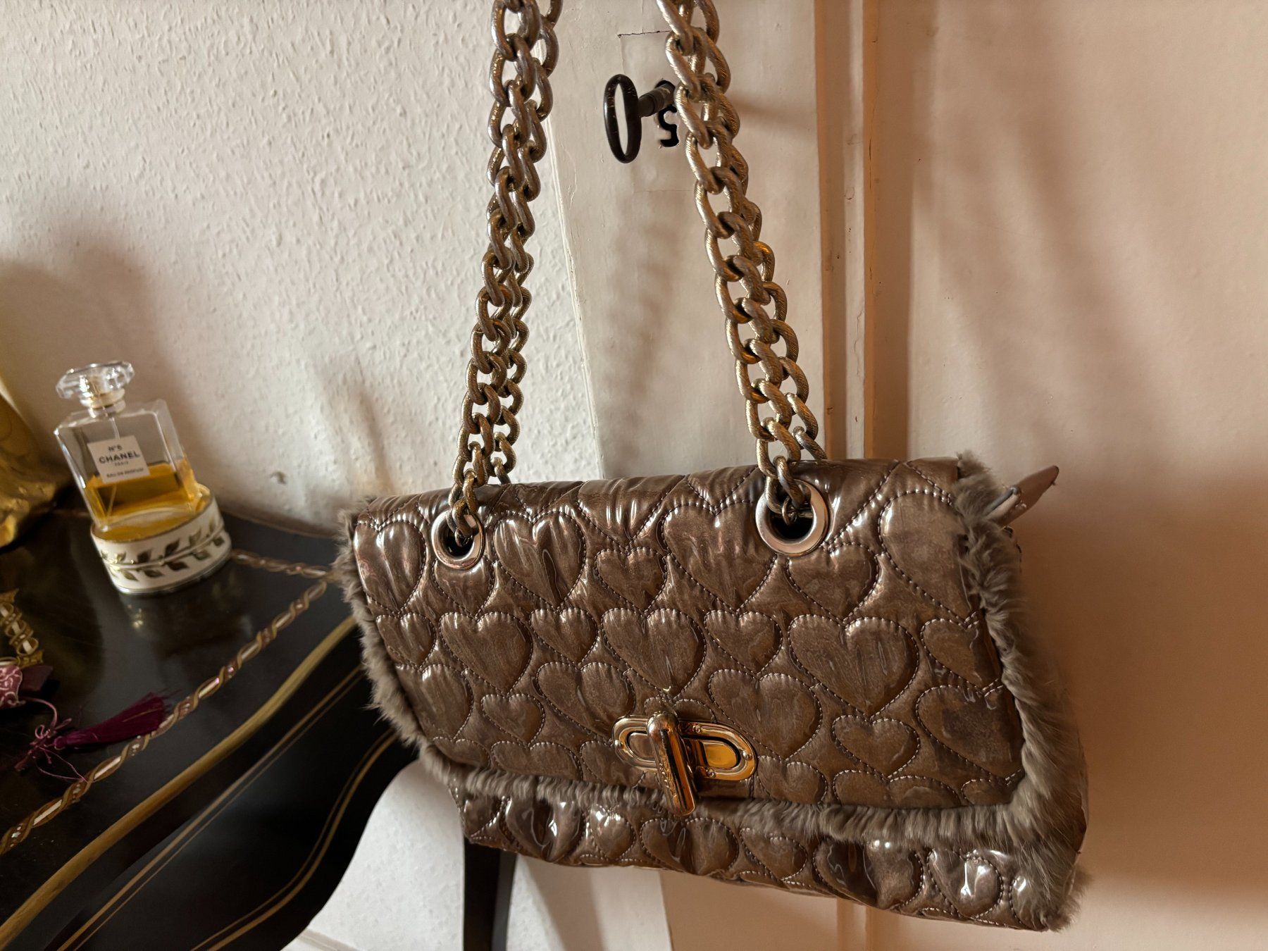 sac à main Tosca blu cuir et daim beige doré (D'occasion) à Genève pour ...