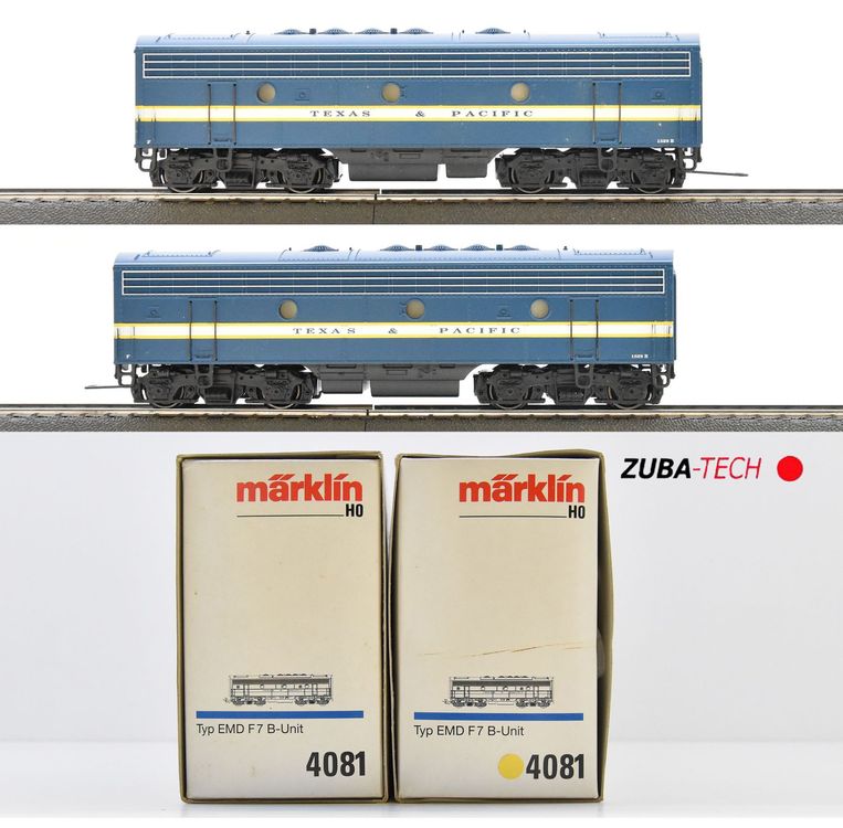 2x Märklin 4081 Diesellok EMD F7 B-Unit Dummy H0 mit OVP | Kaufen auf ...