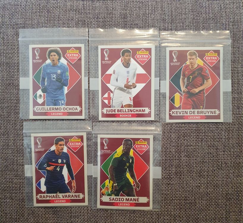 5 cartes extra sticker panini 2022 Base. | Kaufen auf Ricardo