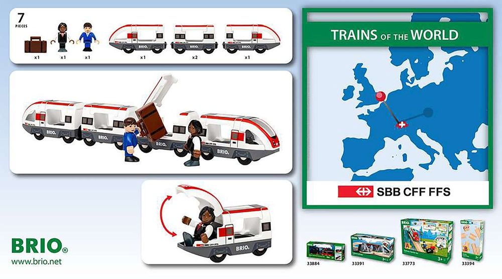 Brio SBB Zug, Trains of the World, Figuren, 7 T., 36090, neu (Neu und ...