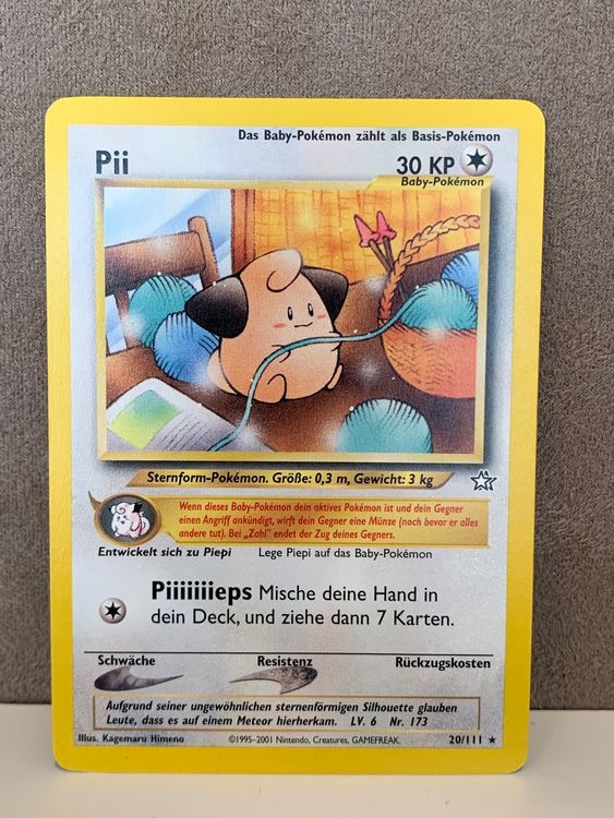 20/111 Pii Rare DE Pokemon Neo Genesis (Gebraucht) in Fislisbach für ...