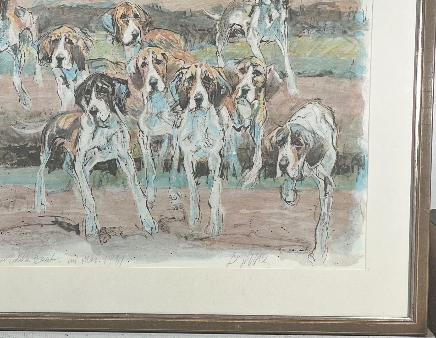 Fritz Hug >>Jagdhunde Meute>> grosse Farblitho (Gebraucht) in Hinwil ...